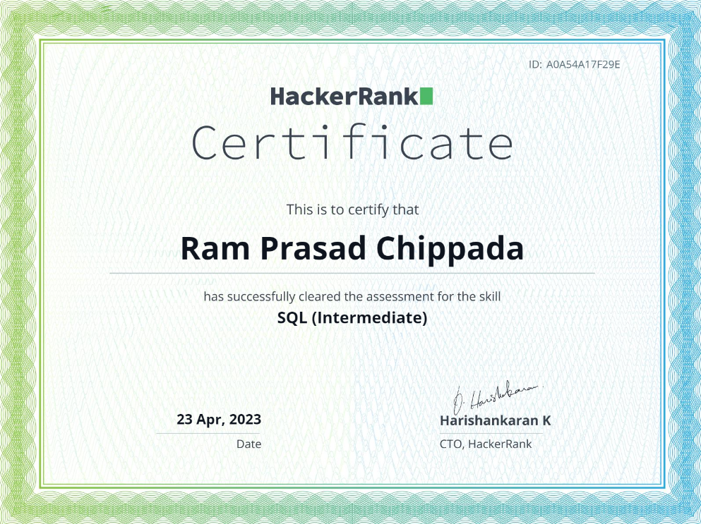 RamPrasad's Portfolio